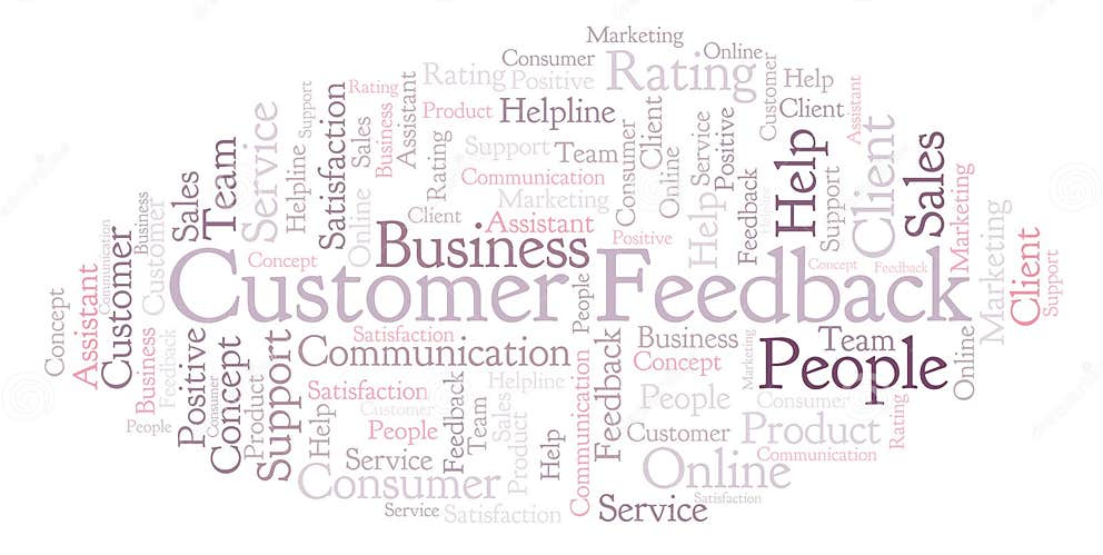 Customer Feedback Word Cloud. Stock Illustration - Illustration of ...