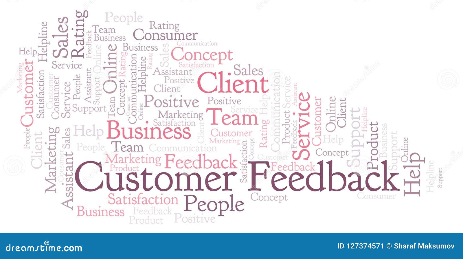 Customer Feedback Word Cloud. Stock Illustration - Illustration of card ...