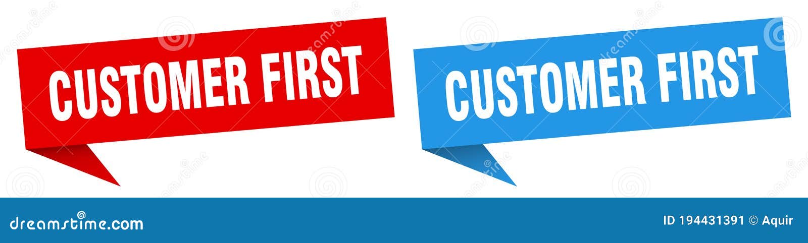 Customer First Banner. Customer First Speech Bubble Label Set Stock ...