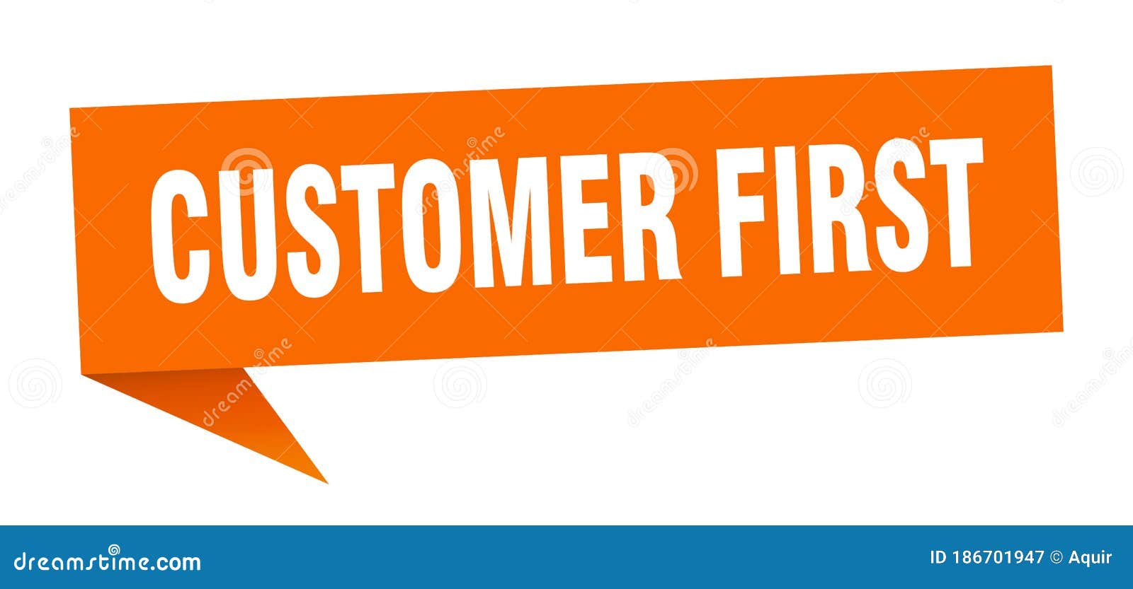 Customer First Banner. Customer First Speech Bubble Stock Vector ...