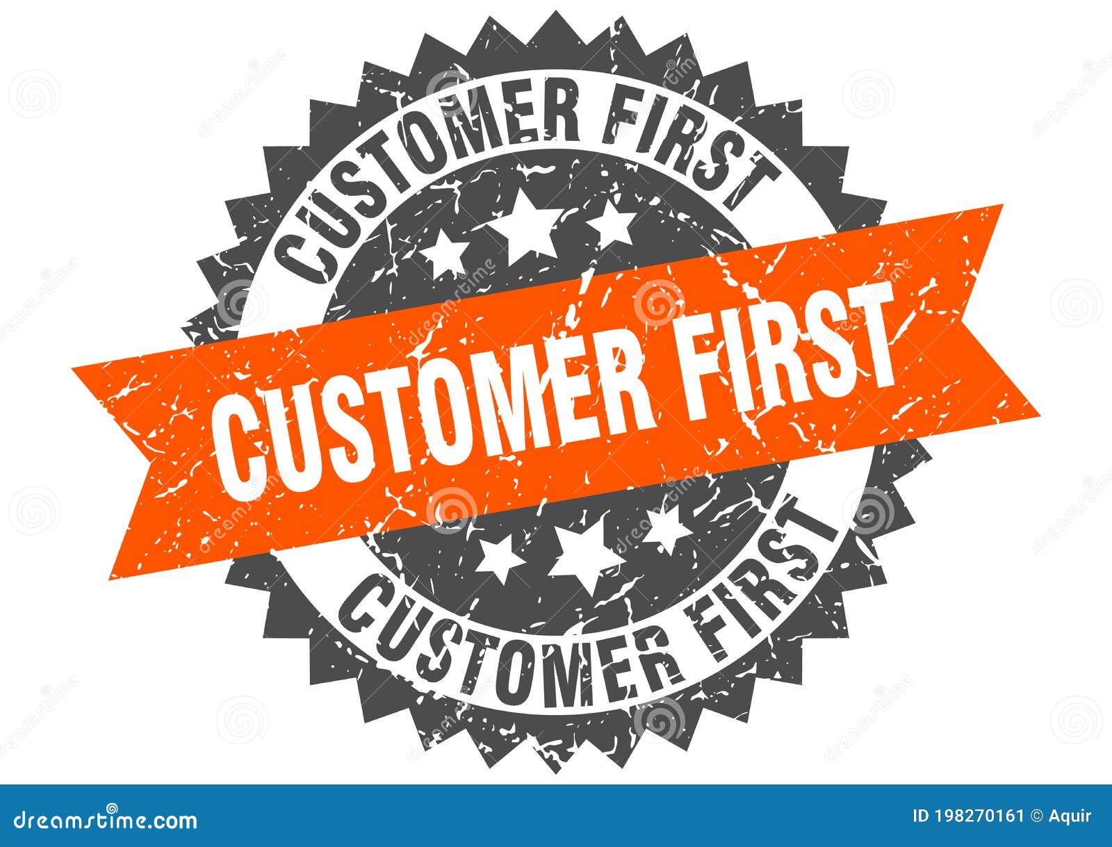 Customer First Stamp. Customer First Grunge Round Sign Stock Vector ...