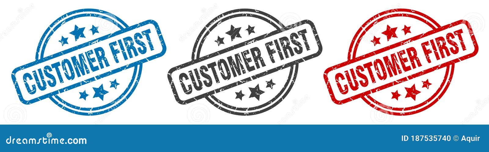 Customer First Stamp. Customer First Round Isolated Sign Stock Vector ...