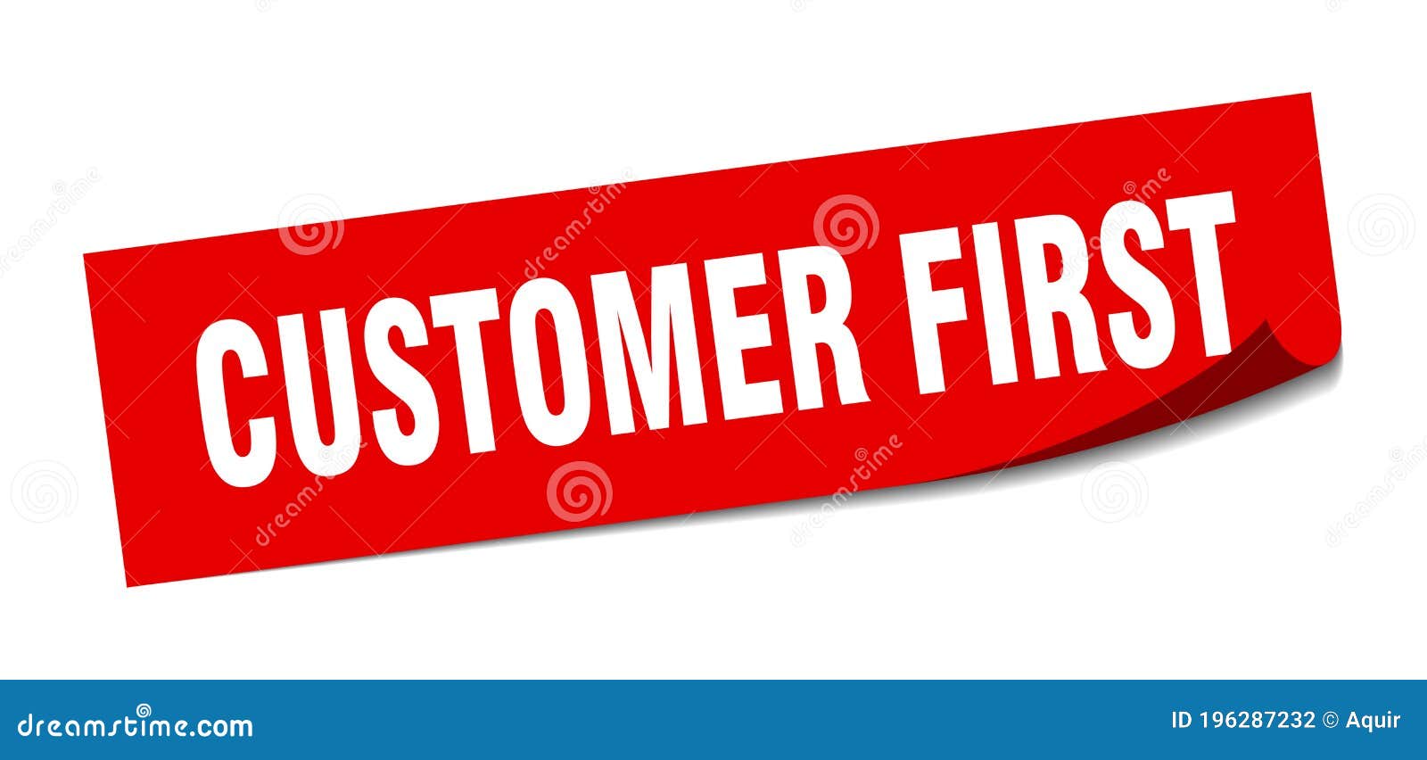 Customer First Label. Customer First Isolated Seal. Sticker. Sign ...