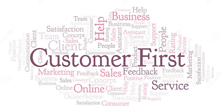 Customer First word cloud. stock illustration. Illustration of ...