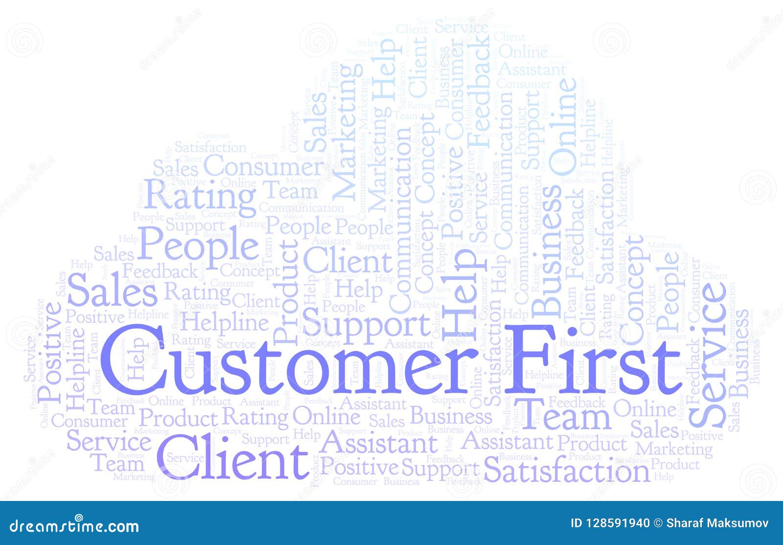 Customer First word cloud. stock illustration. Illustration of rating ...