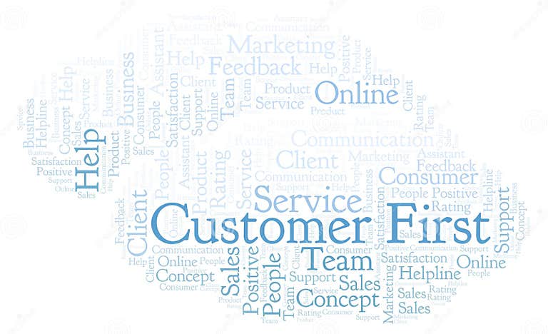 Customer First word cloud. stock illustration. Illustration of business ...