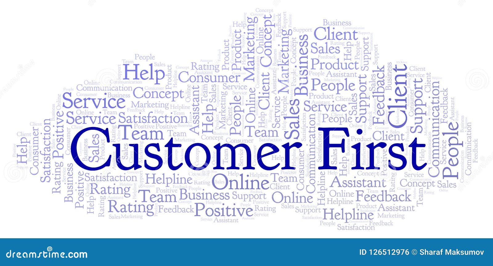 Customer First word cloud. stock illustration. Illustration of card ...