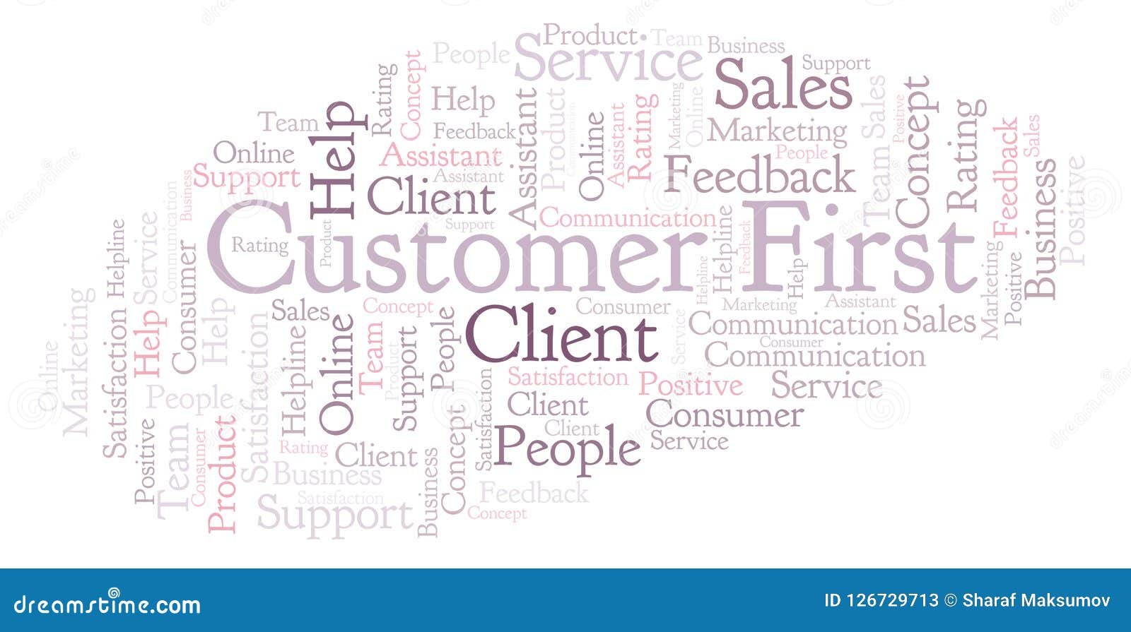 Customer First word cloud. stock illustration. Illustration of ...