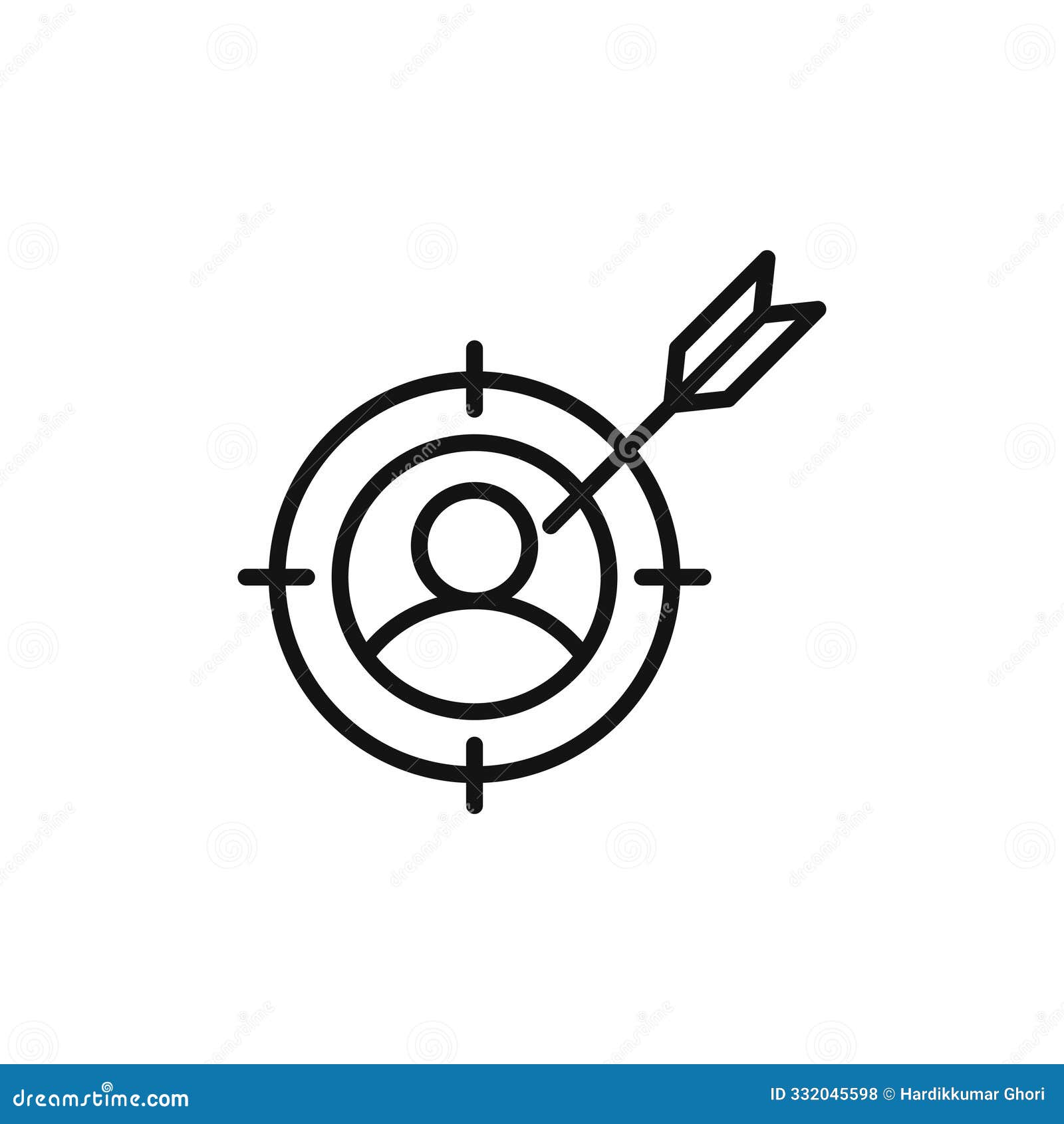 Customer Focus Icon Symbol on White Background Stock Vector ...