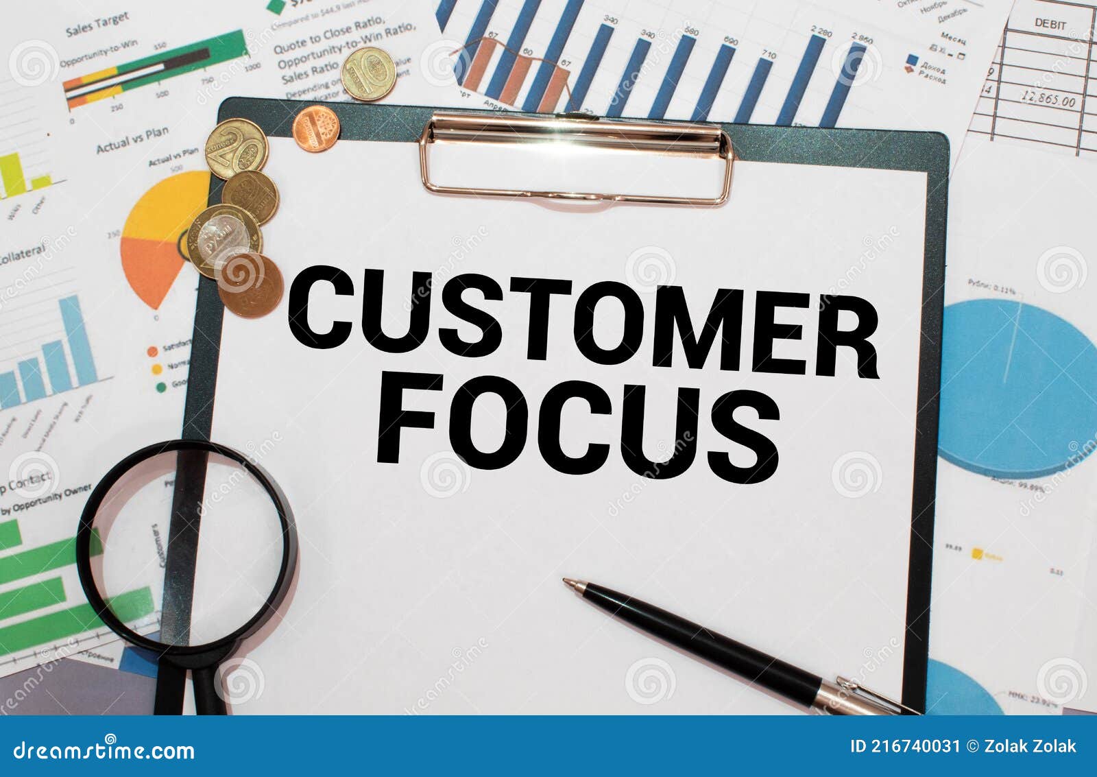 Customer Focus Text Write on Paper, Concept Stock Image - Image of ...
