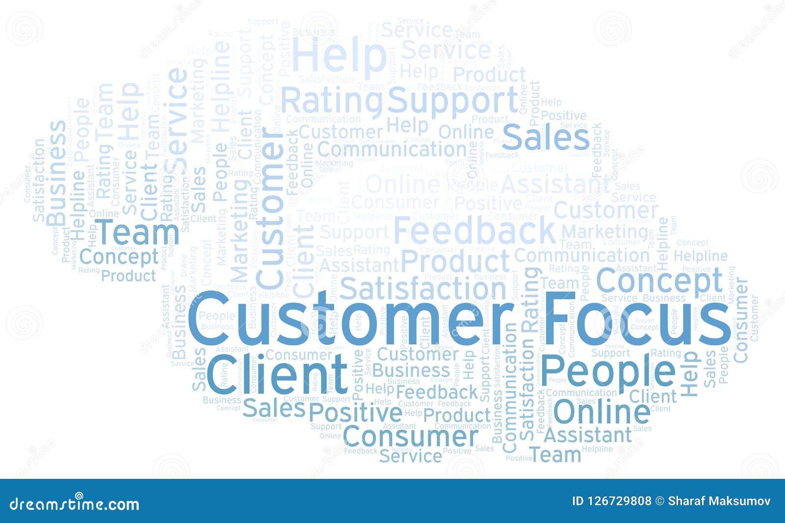 Customer Focus word cloud. stock illustration. Illustration of client ...