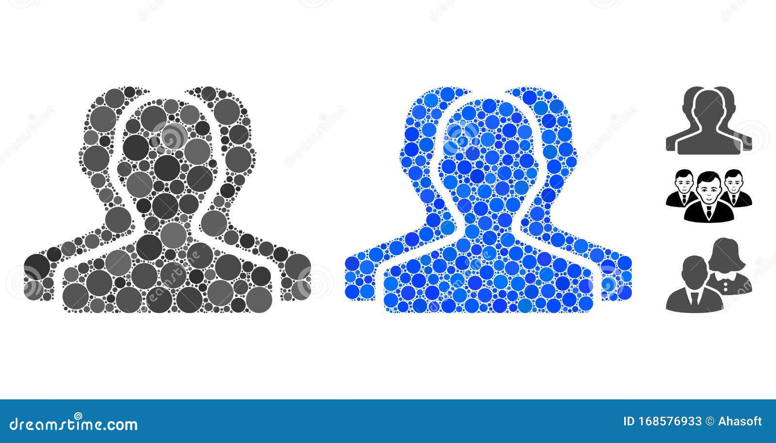 Customer Group Mosaic Icon of Circles Stock Vector - Illustration of ...