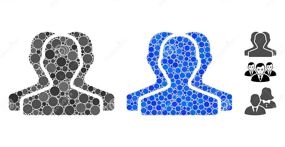 Customer Group Mosaic Icon of Circles Stock Vector - Illustration of ...
