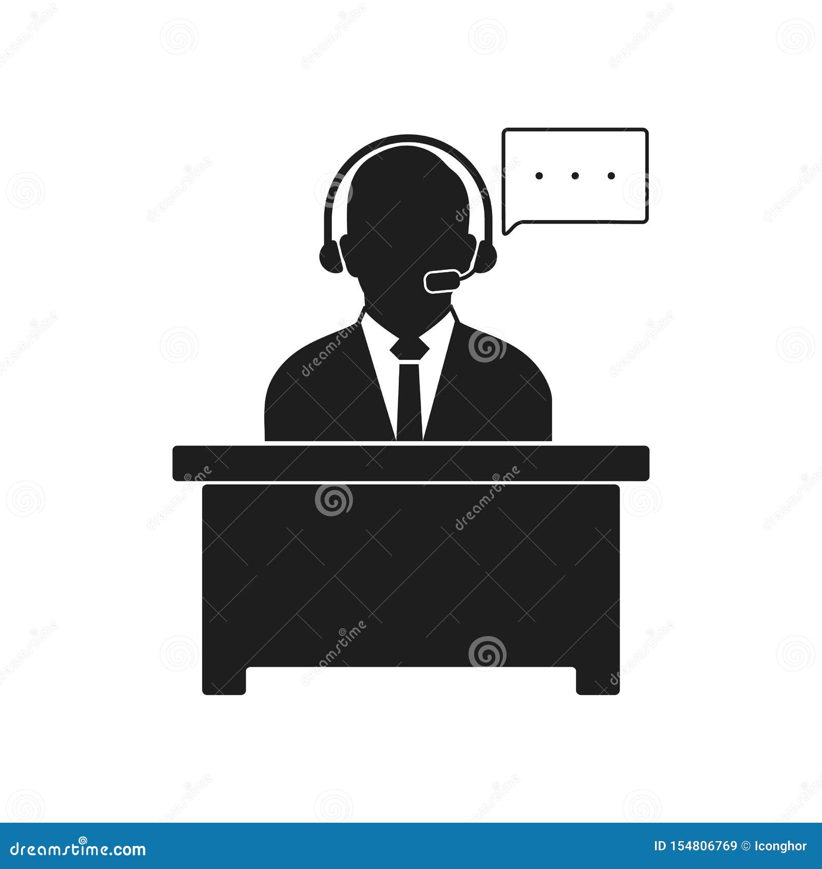 Customer help icon. stock vector. Illustration of vector - 154806769
