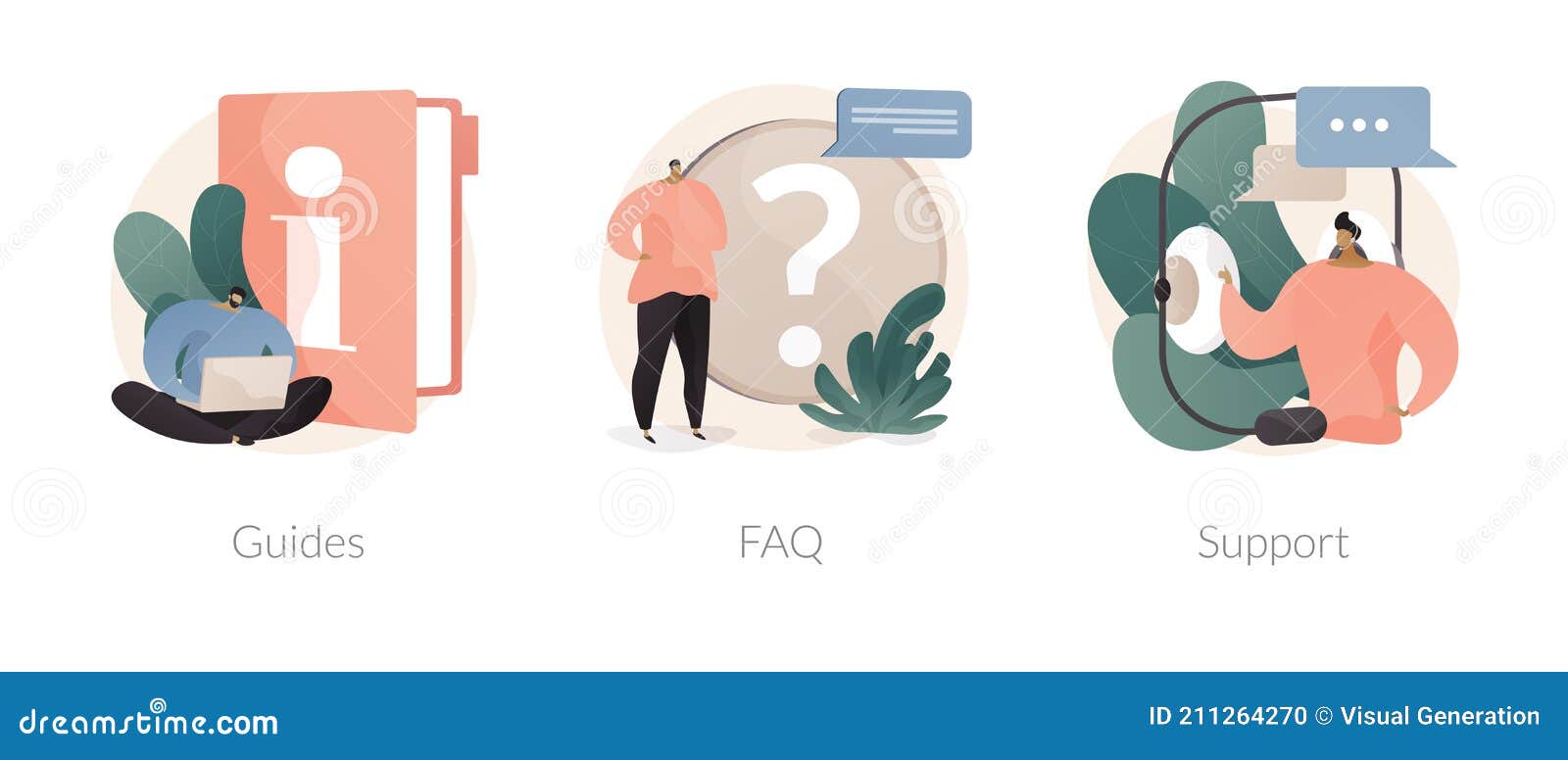 Customer Help Service Abstract Concept Vector Illustrations. Stock ...