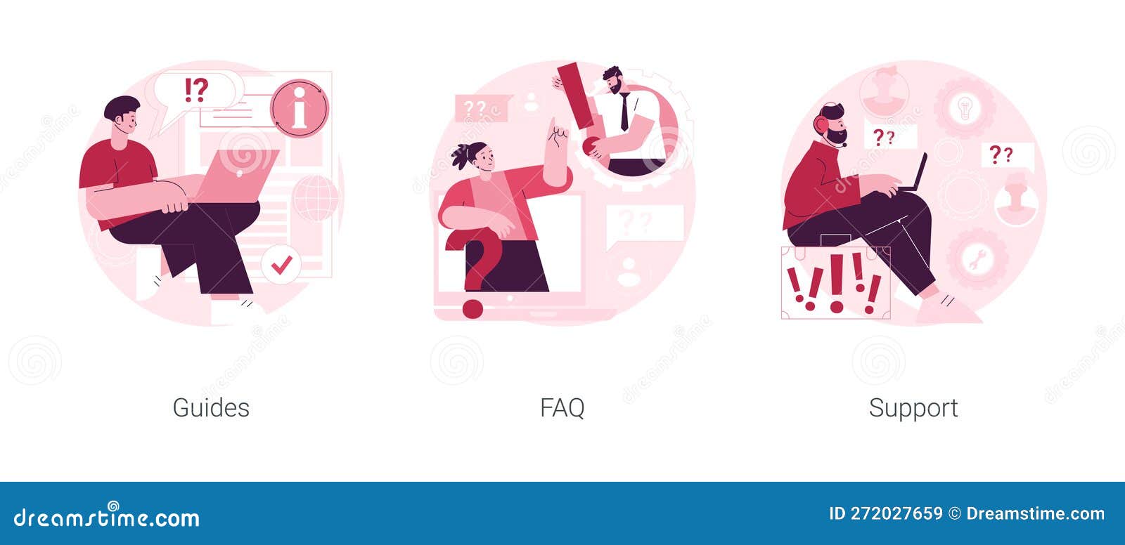 Customer Help Service Abstract Concept Vector Illustrations. Stock ...