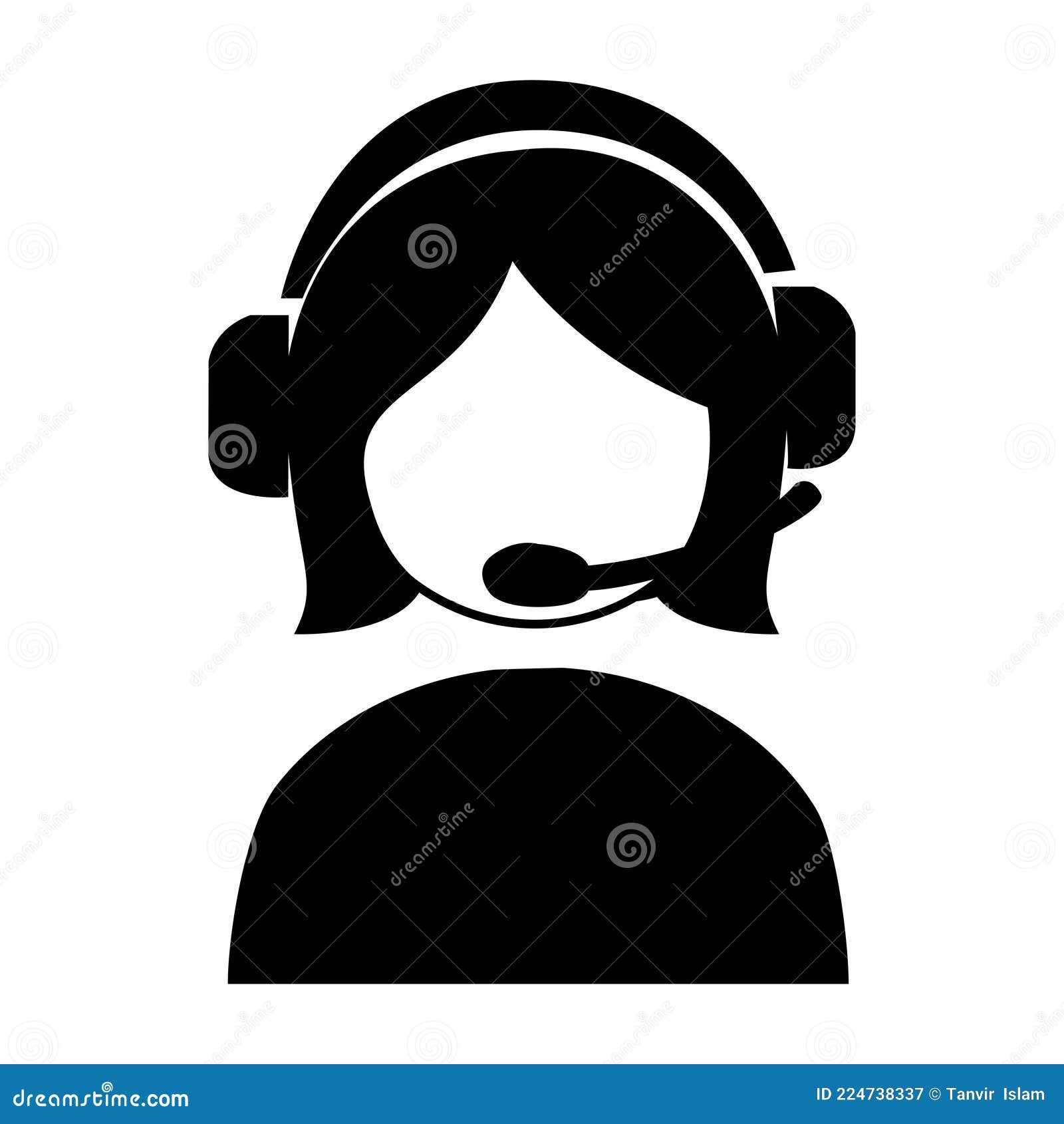 Customer helpline icon stock vector. Illustration of symbol - 224738337
