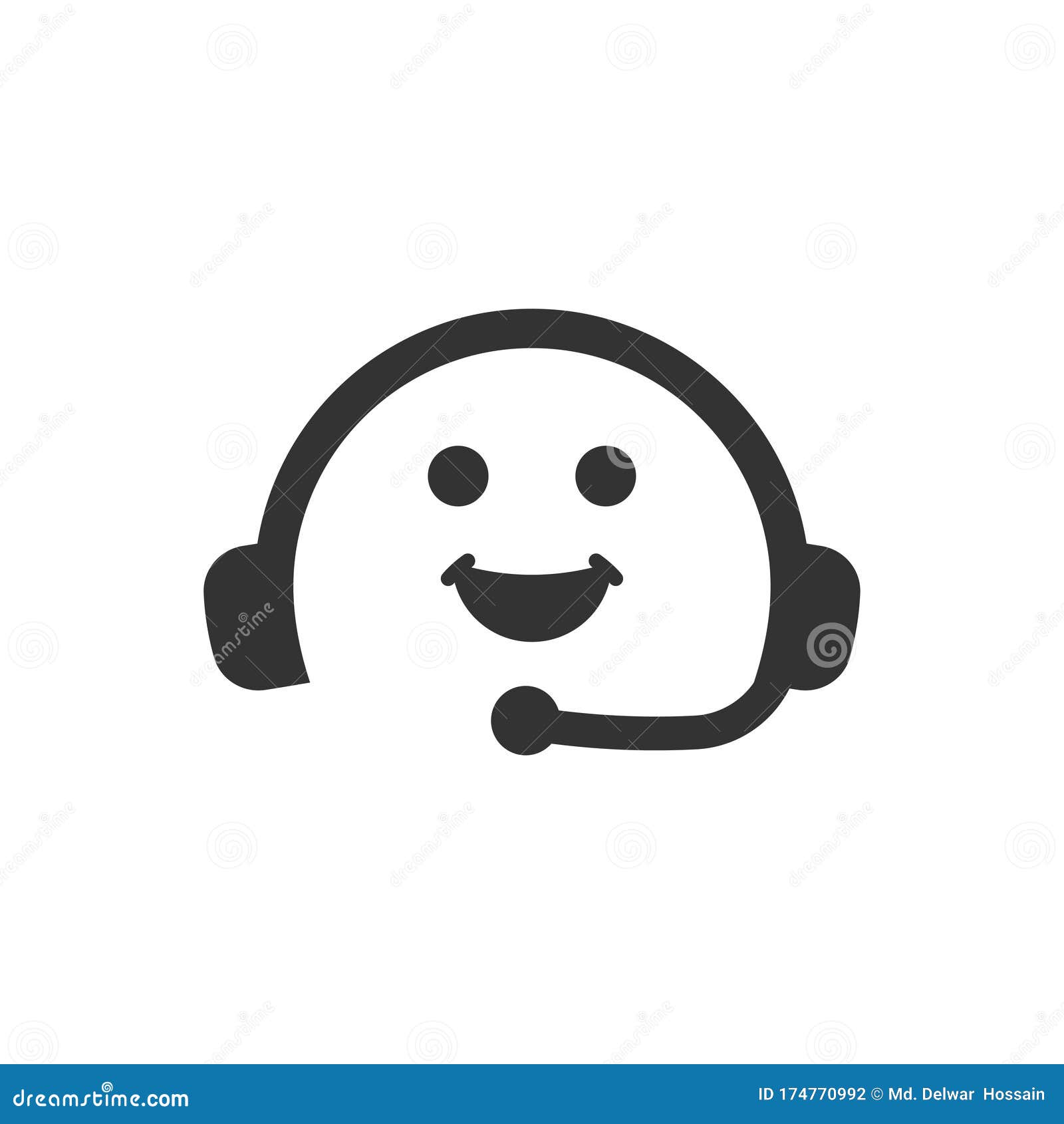 Customer helpline icon stock vector. Illustration of support - 174770992