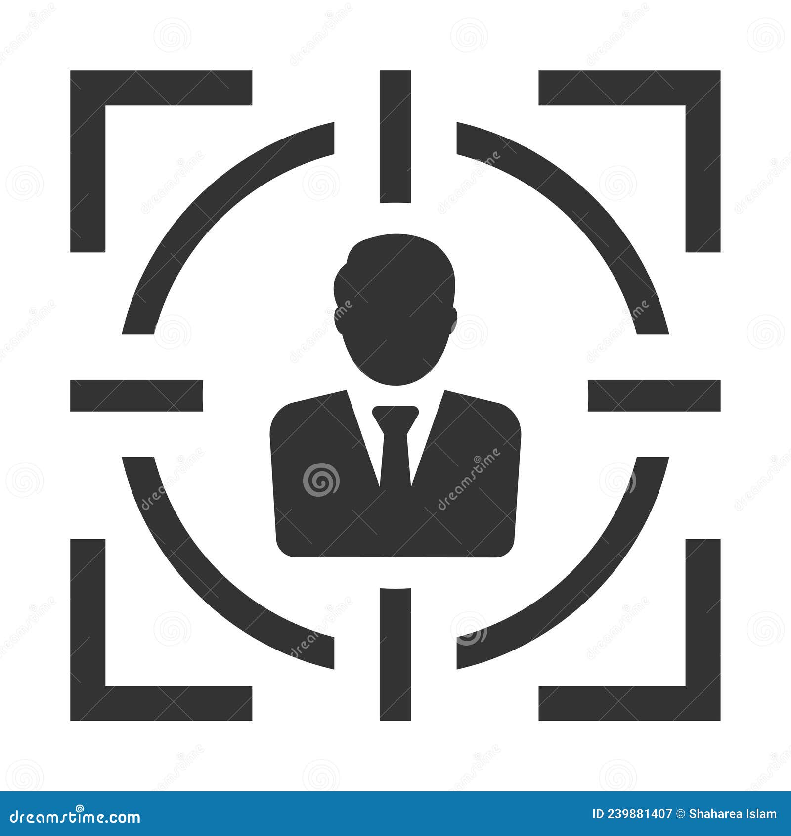 Customer hunt icon stock vector. Illustration of customer - 239881407