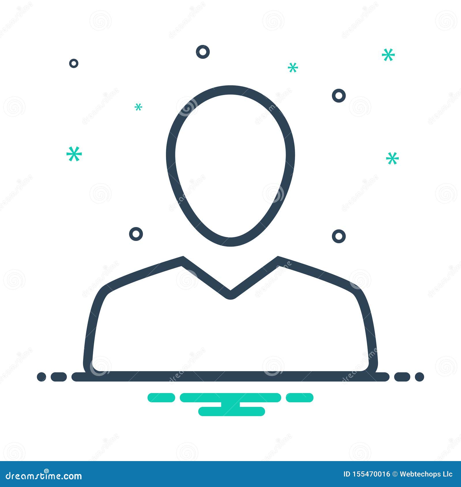 Black Mix Icon for Customer, Person and User Stock Illustration ...