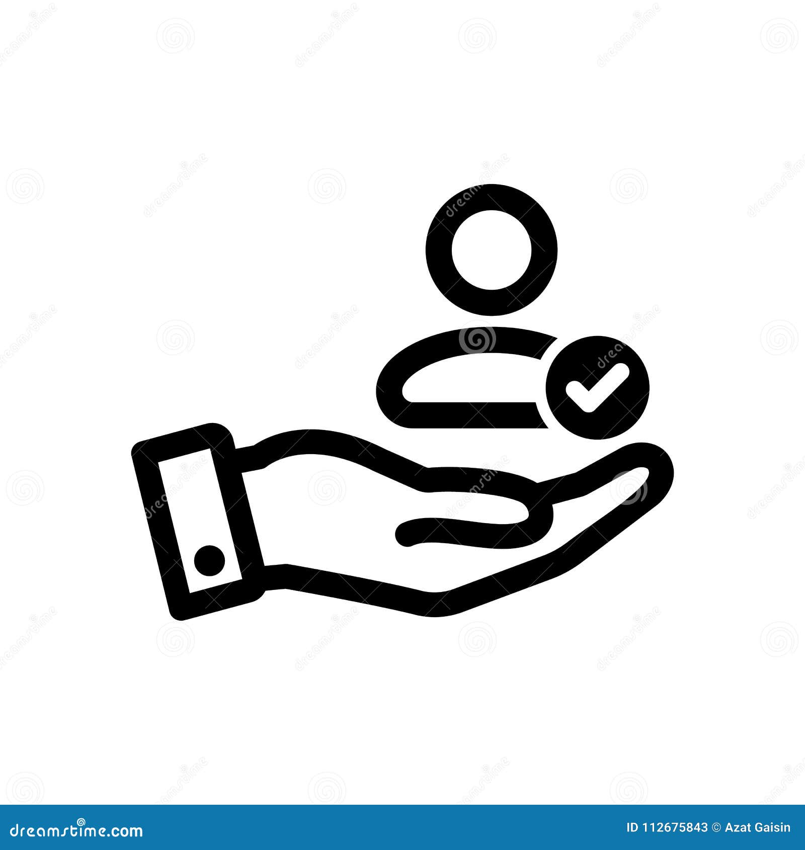 Customer Icon with Check Sign. Customer Icon and Approved, Confirm ...