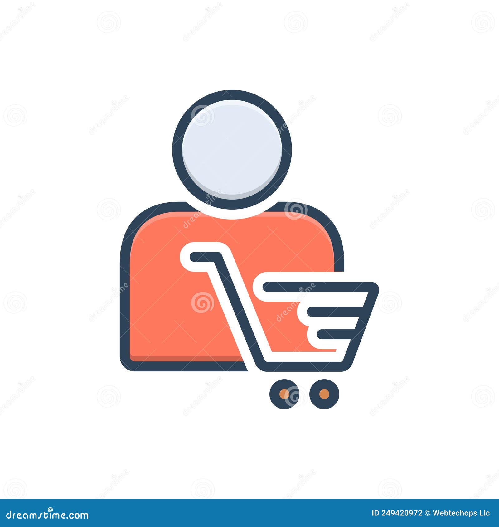 Color Illustration Icon for Customer, Client and Consumer Stock ...