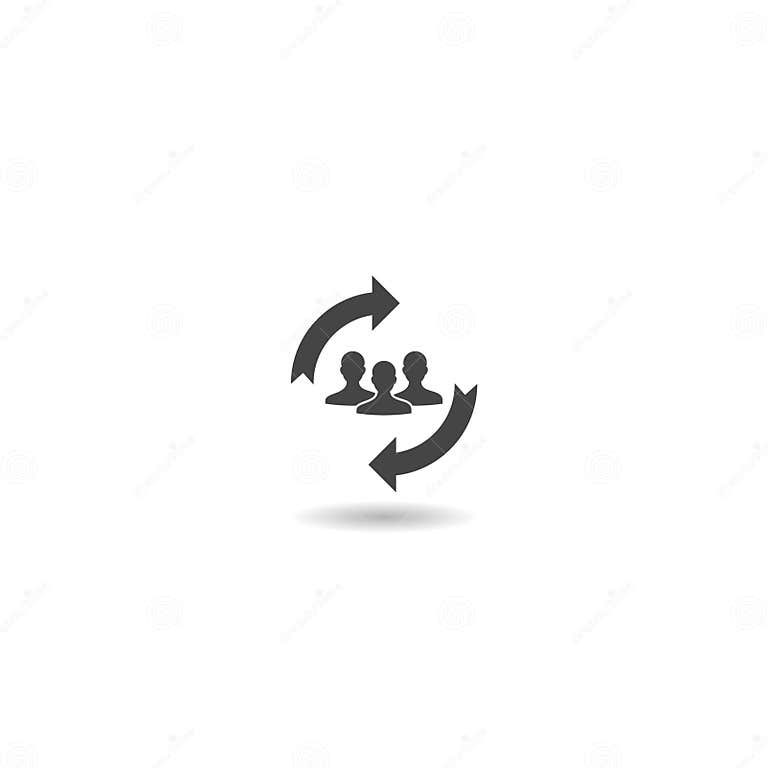 Customer Icon Customer Retention Returning Clients Icon with Shadow ... Customer Icon Customer Retention Returning Clients Icon with Shadow ...