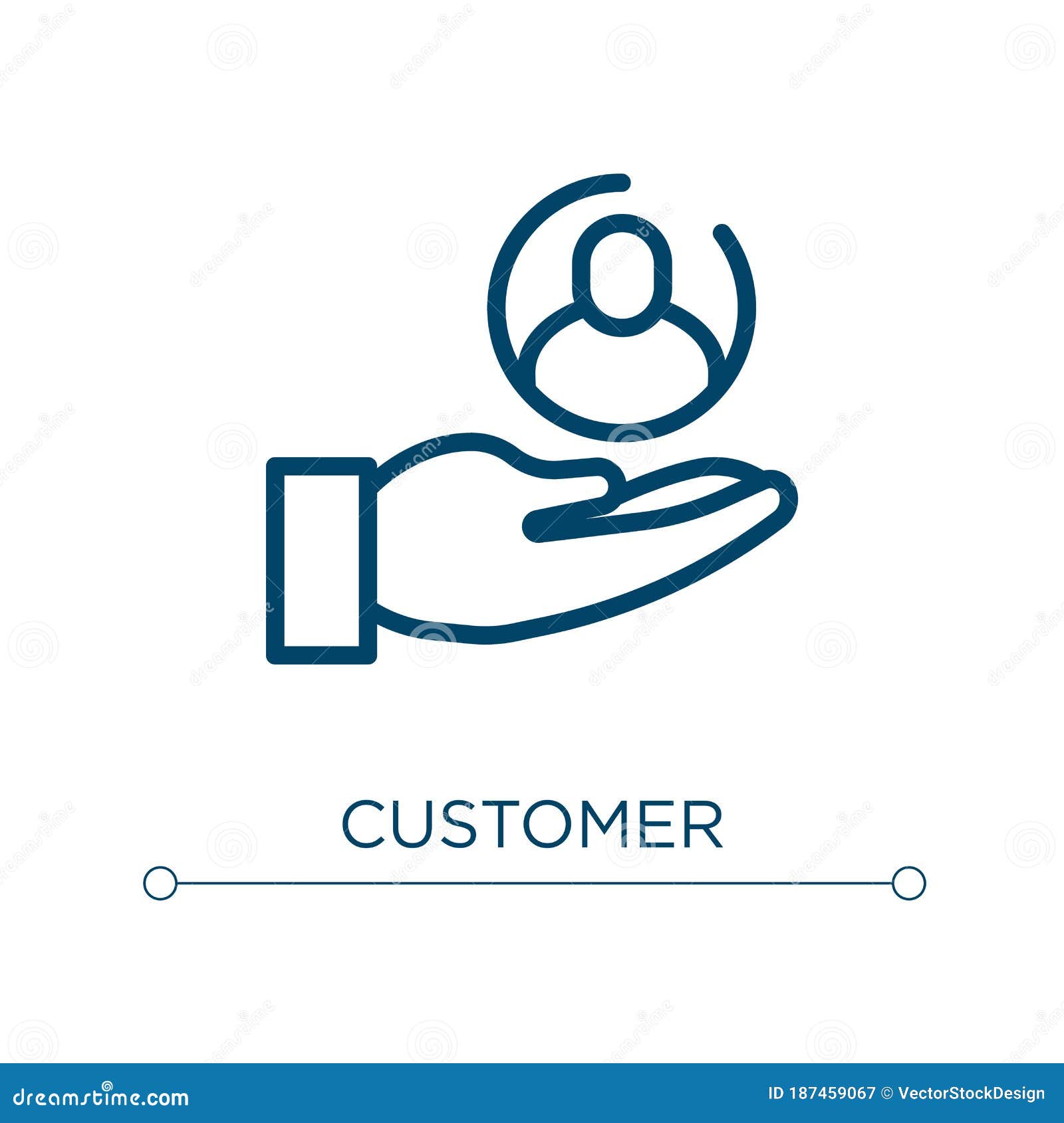 Customer Icon. Linear Vector Illustration. Outline Customer Icon Vector ...