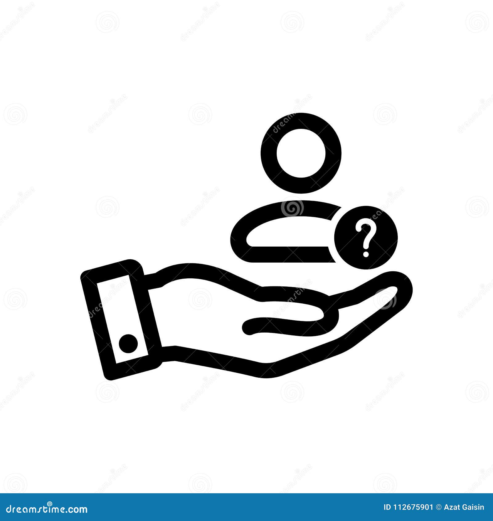 Customer Icon with Question Mark. Customer Icon and Help, How To, Info ...