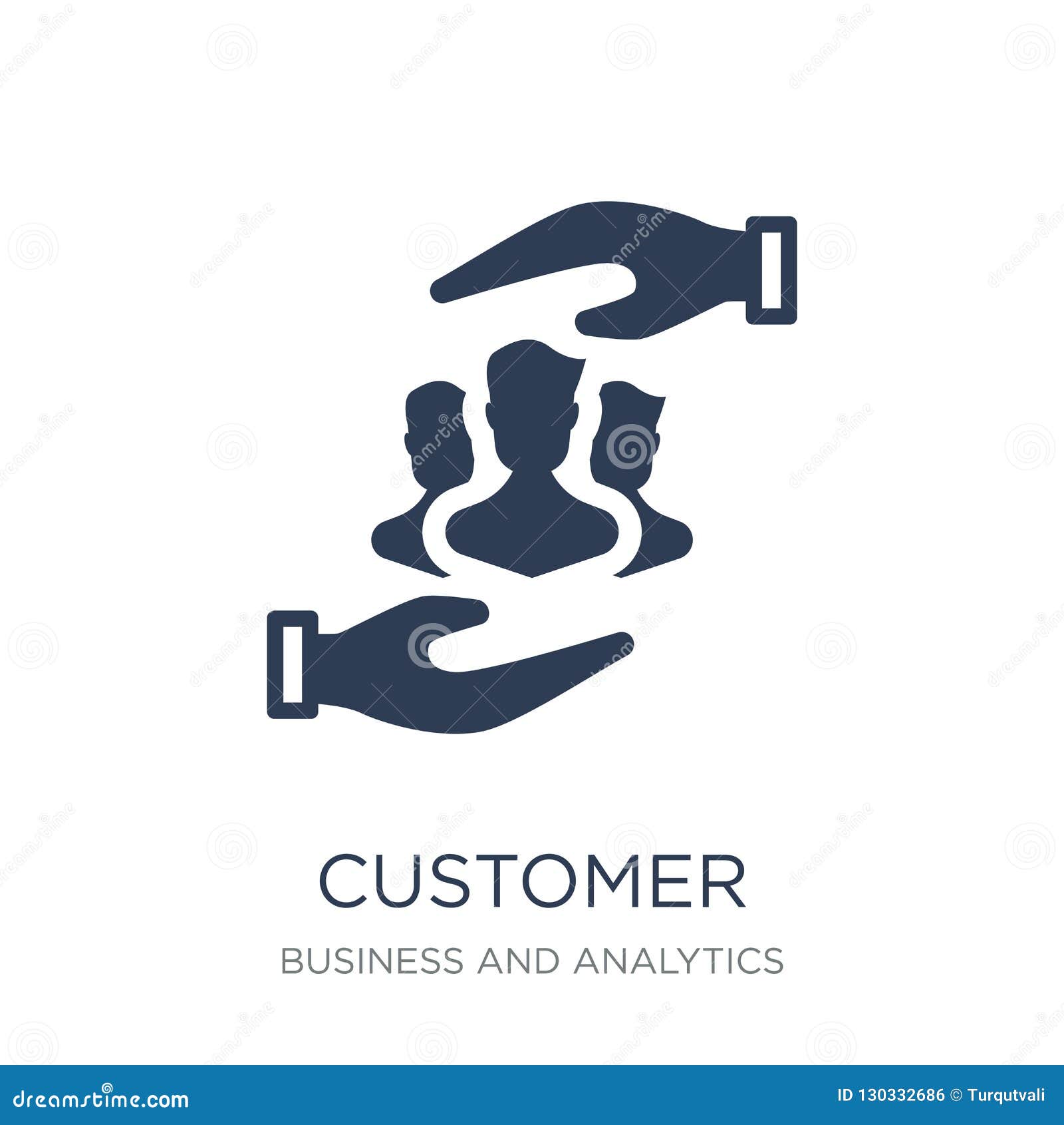 Customer Icon. Trendy Flat Vector Customer Icon on White Background ...