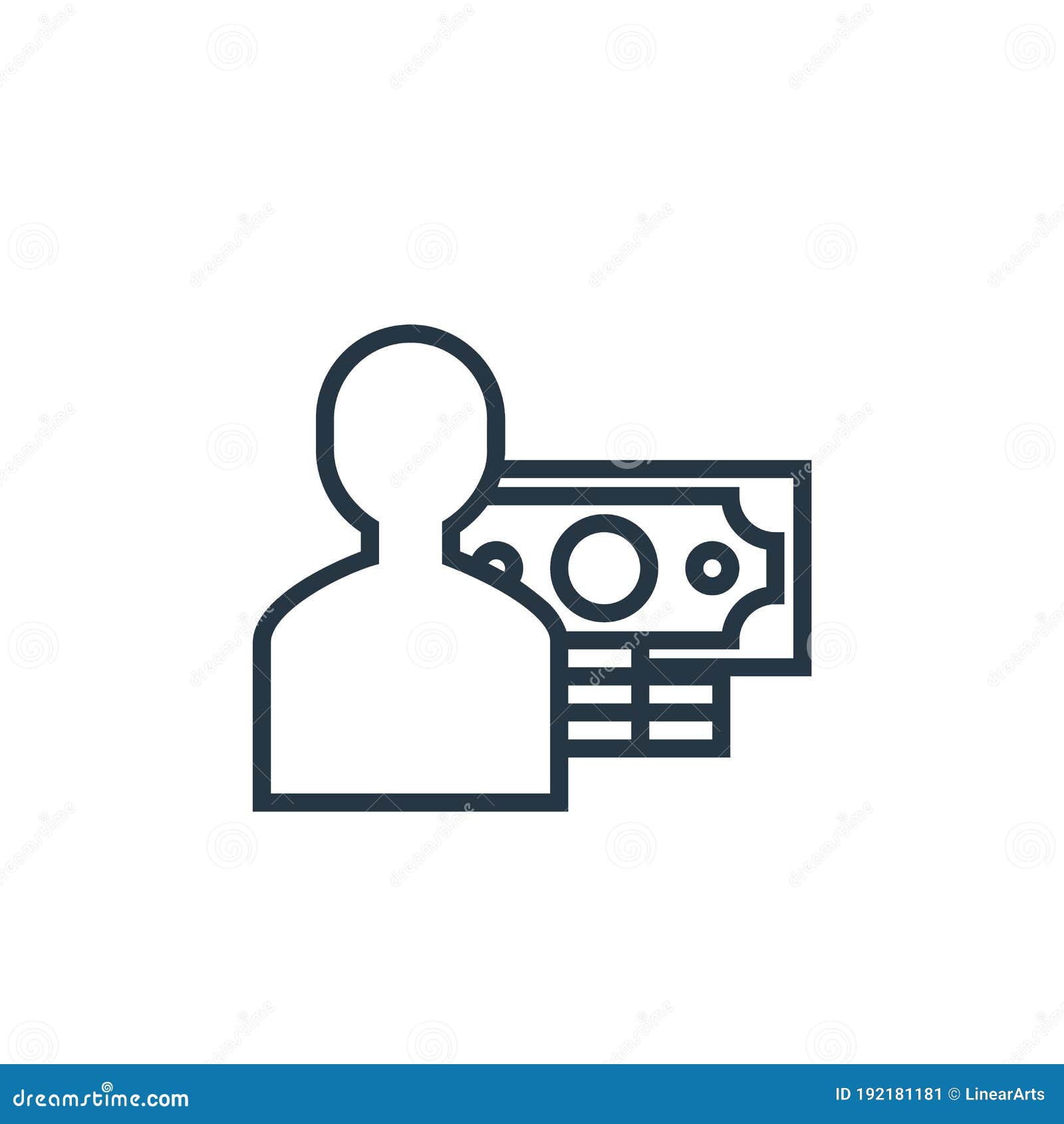Customer Icon Vector from Banking Concept. Thin Line Illustration of ...