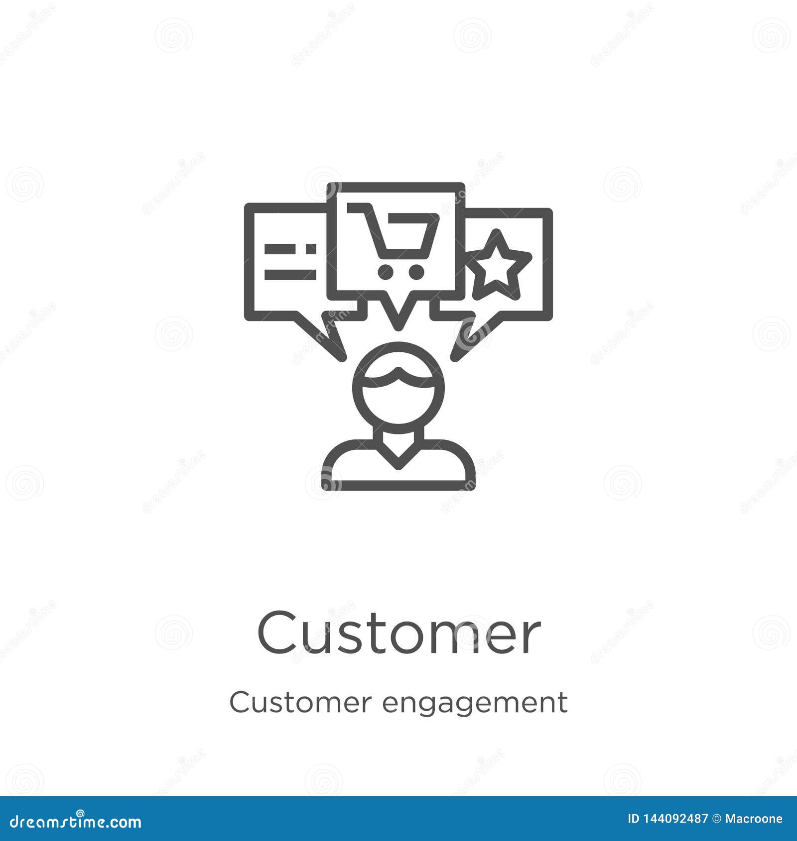 Customer Icon Vector from Customer Engagement Collection. Thin Line ...