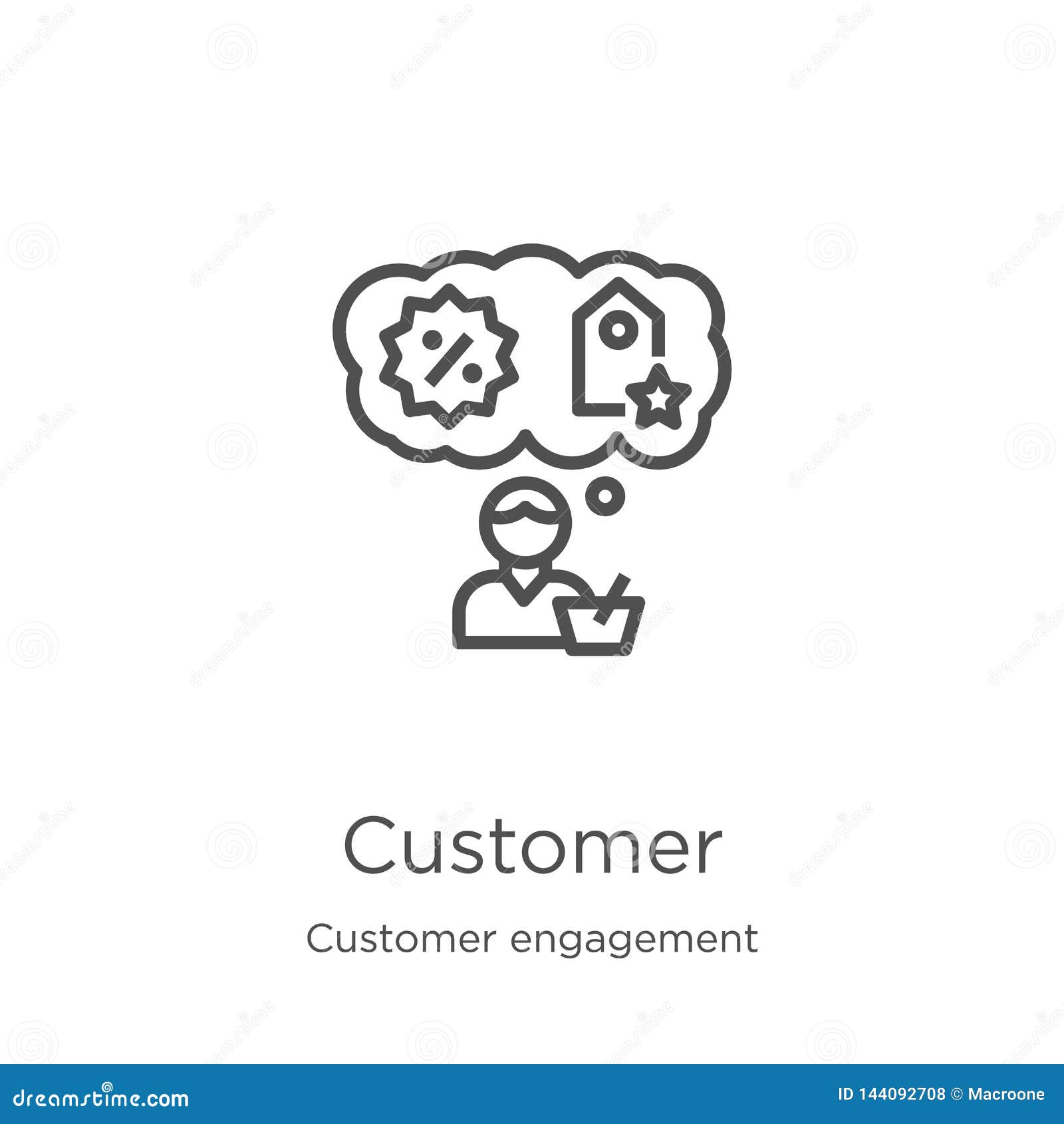 Customer Icon Vector from Customer Engagement Collection. Thin Line ...