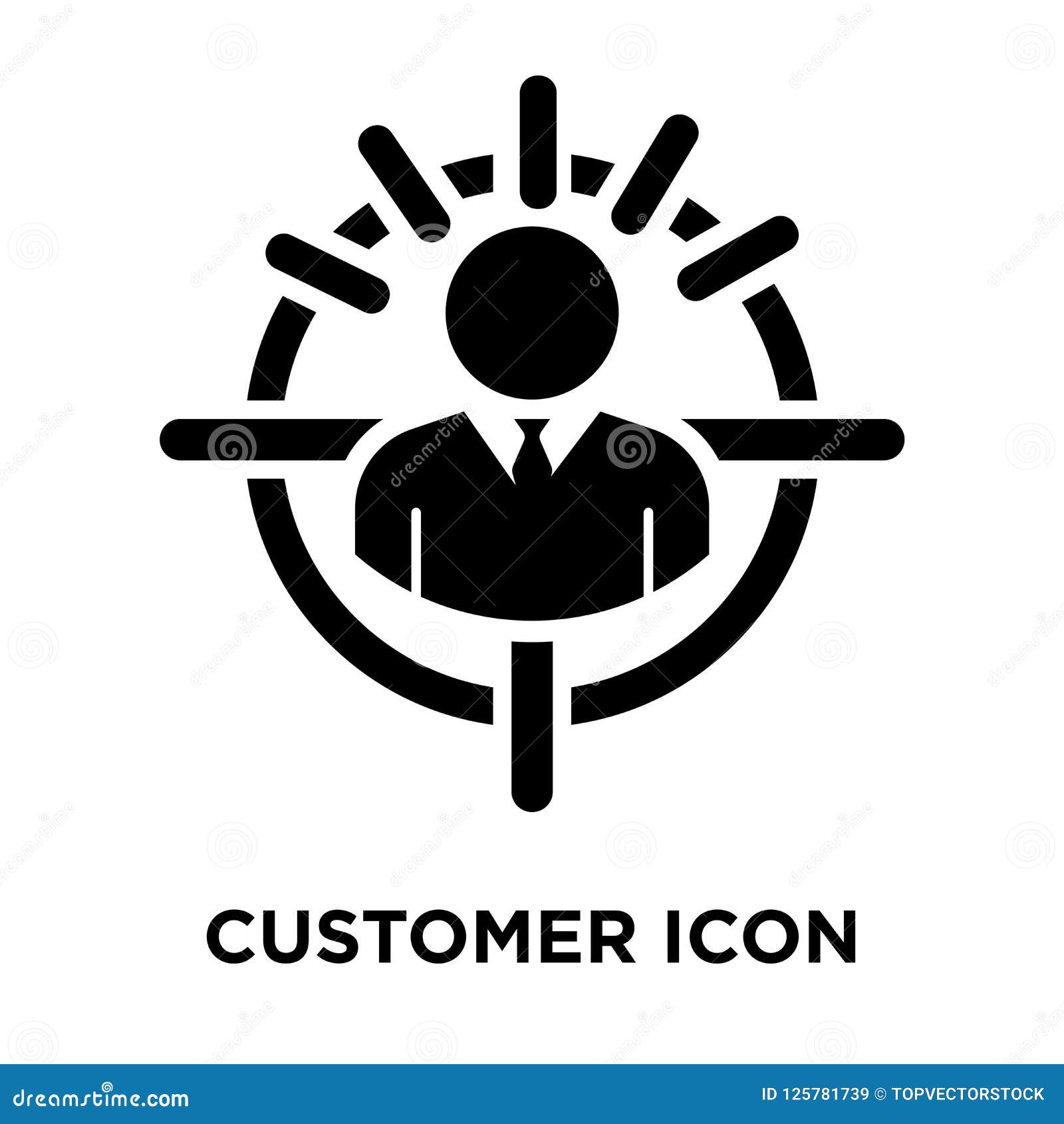 Customer Icon Vector Isolated on White Background, Logo Concept Stock ...
