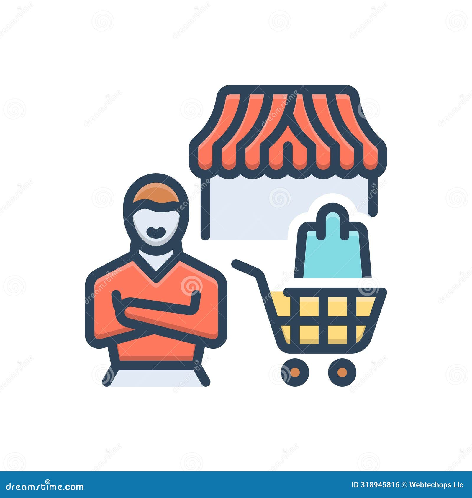 Color Illustration Icon for Customer, Vendee and Clientele Stock Vector ...