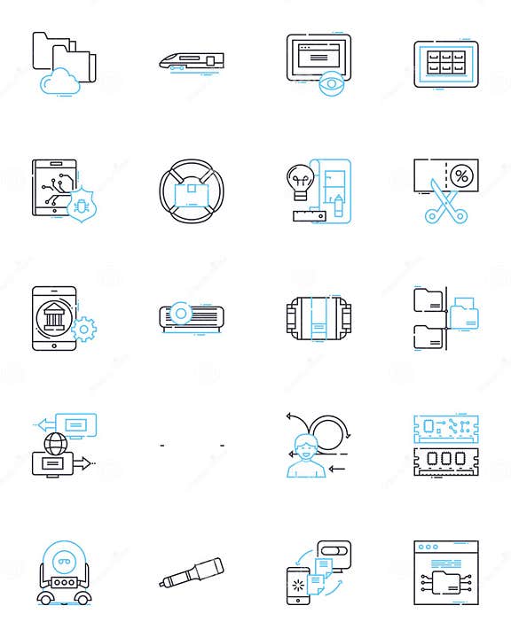 Customer Identity Linear Icons Set. Authentication, Verification ...