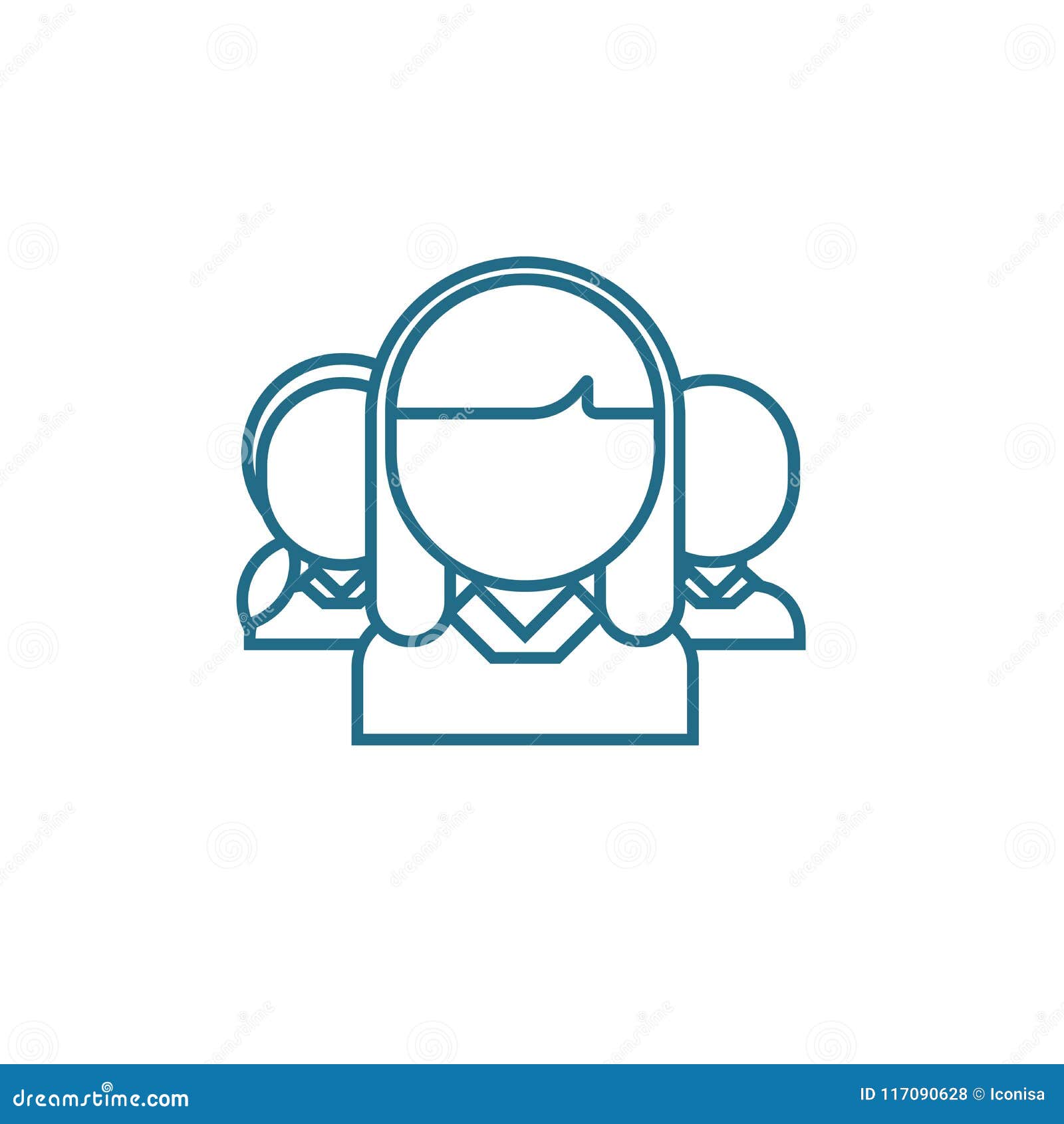 Customer Image Linear Icon Concept. Customer Image Line Vector Sign ...