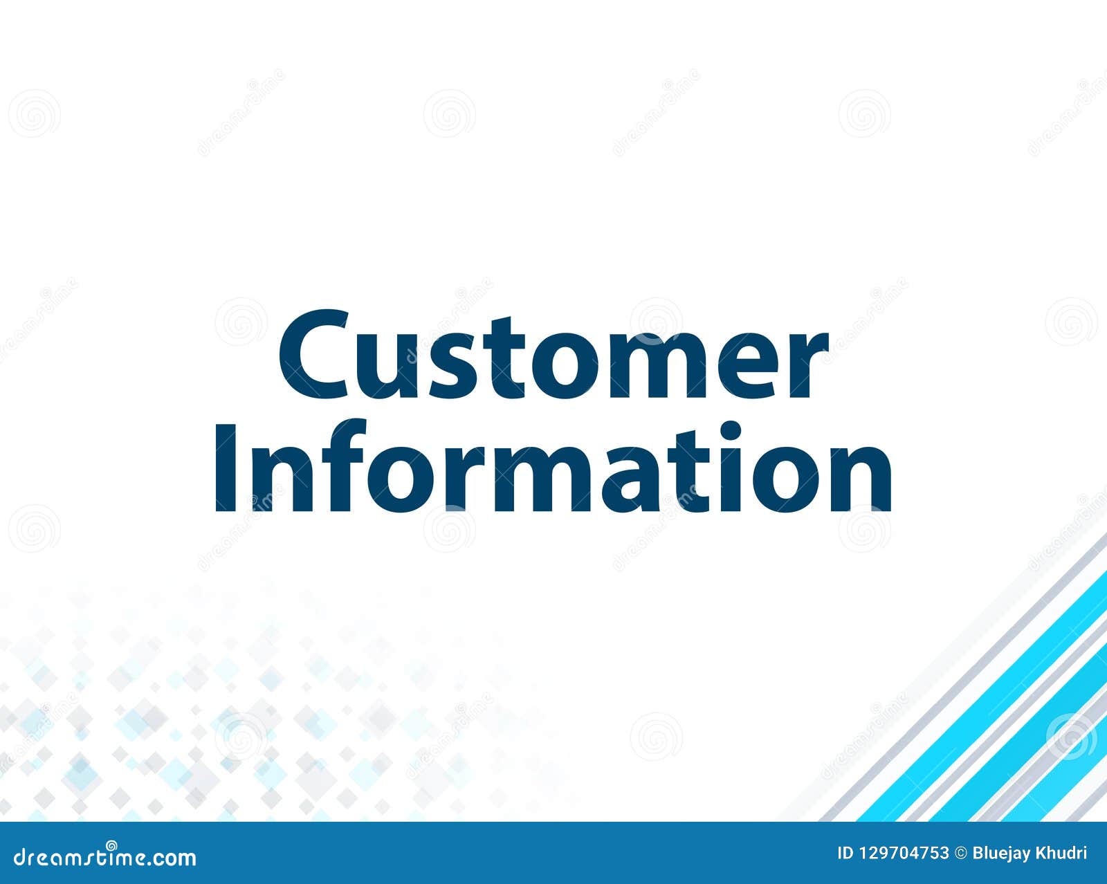Customer Information Modern Flat Design Blue Abstract Background Stock ...
