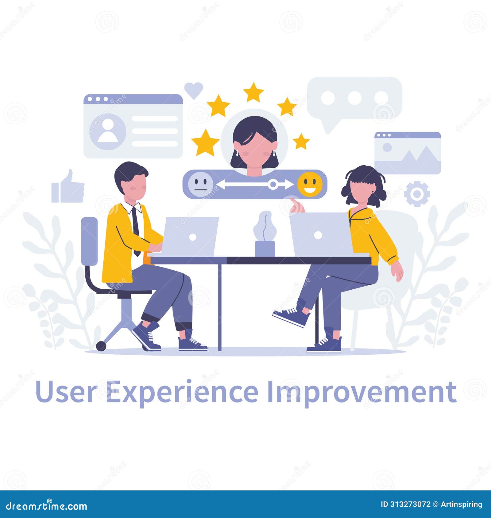 Strengthening Reputation Concept. Showcasing Growth Cartoon Vector ...