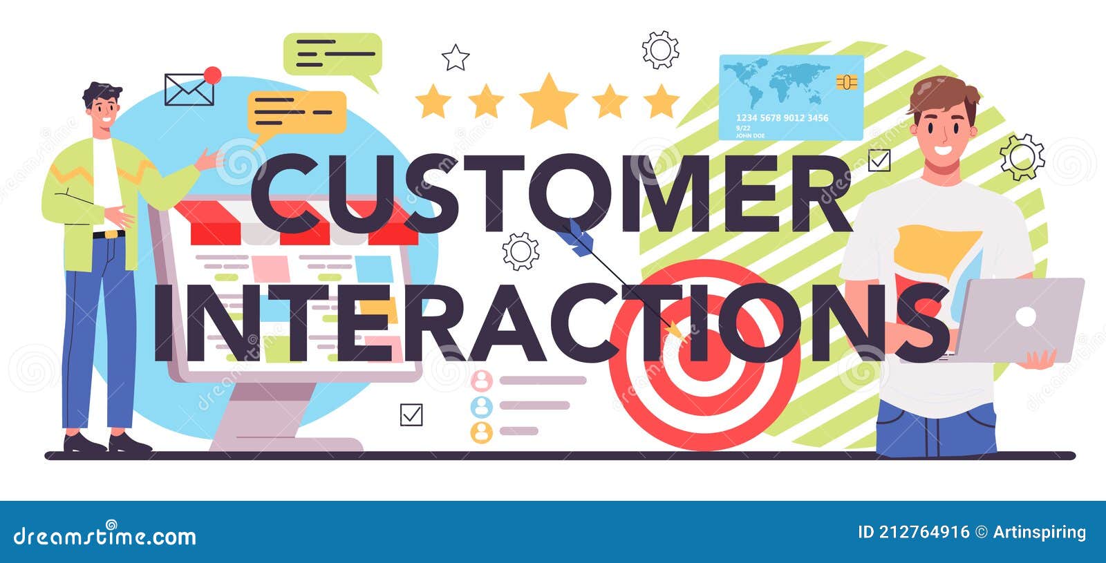 Customer Interaction Typographic Header. Marketing Technique for Client ...