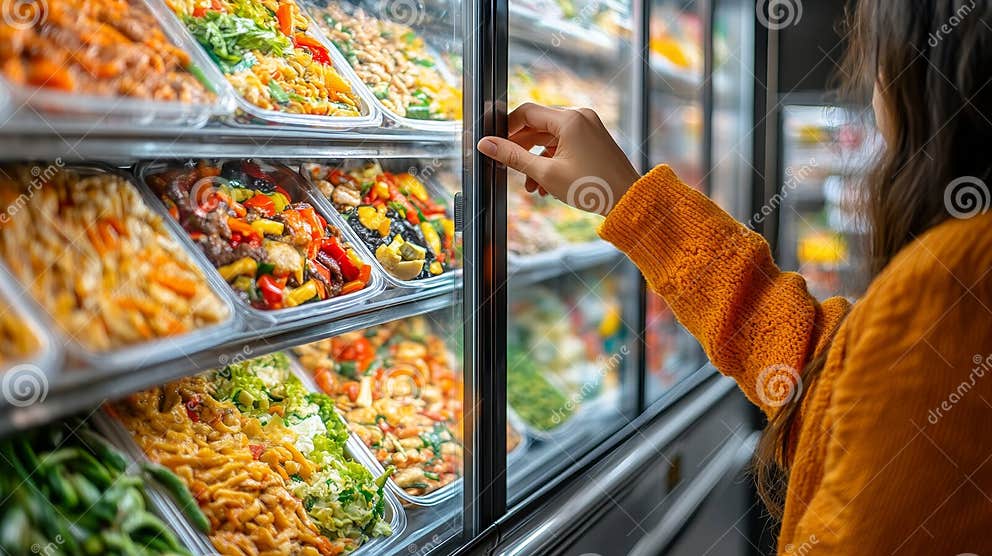 Customer Interacts with Touch Screen To Order and Pay for Food Using ...