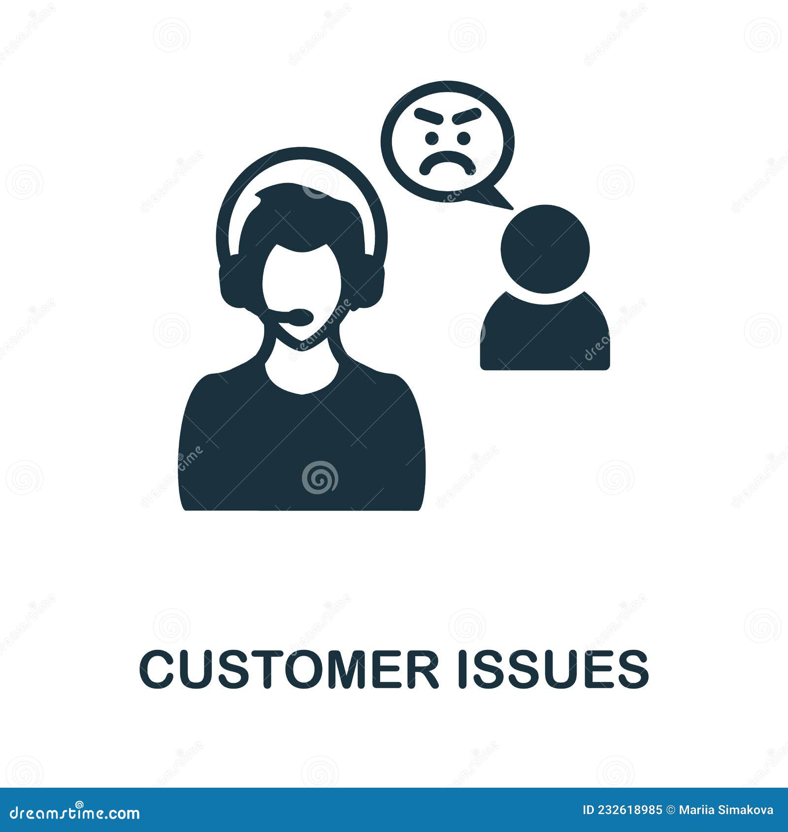 Customer Issues Icon. Monochrome Sign from Customer Relationship ...