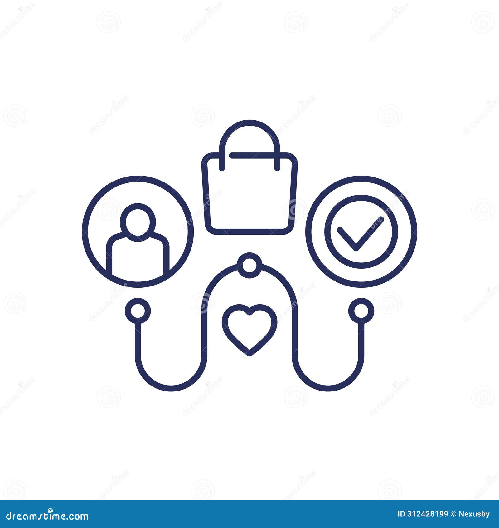 Journey Line Icons Collection. Broadcast, Program, Channel ...