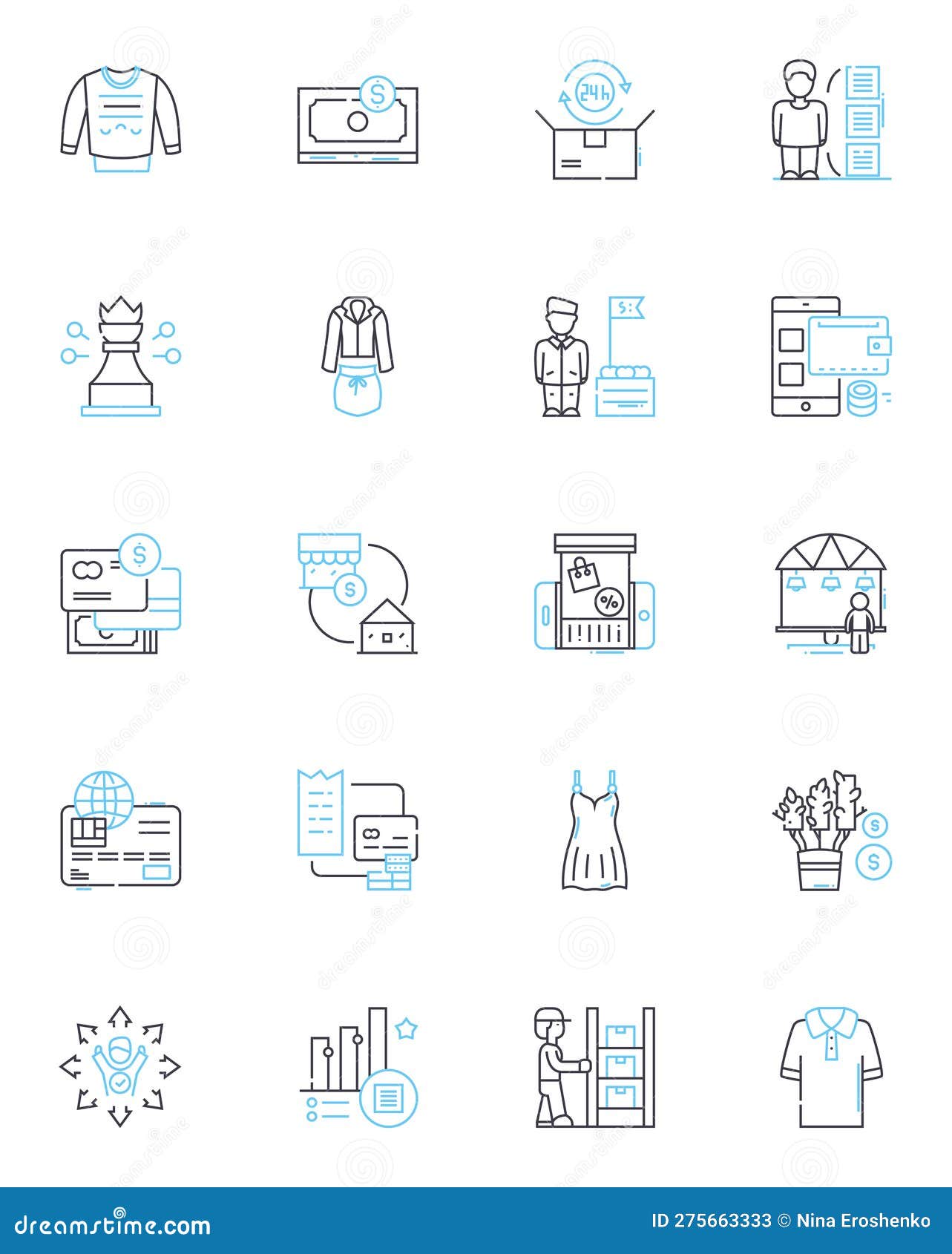 Customer Journey Linear Icons Set. Mapping, Touchpoints, Experience ...