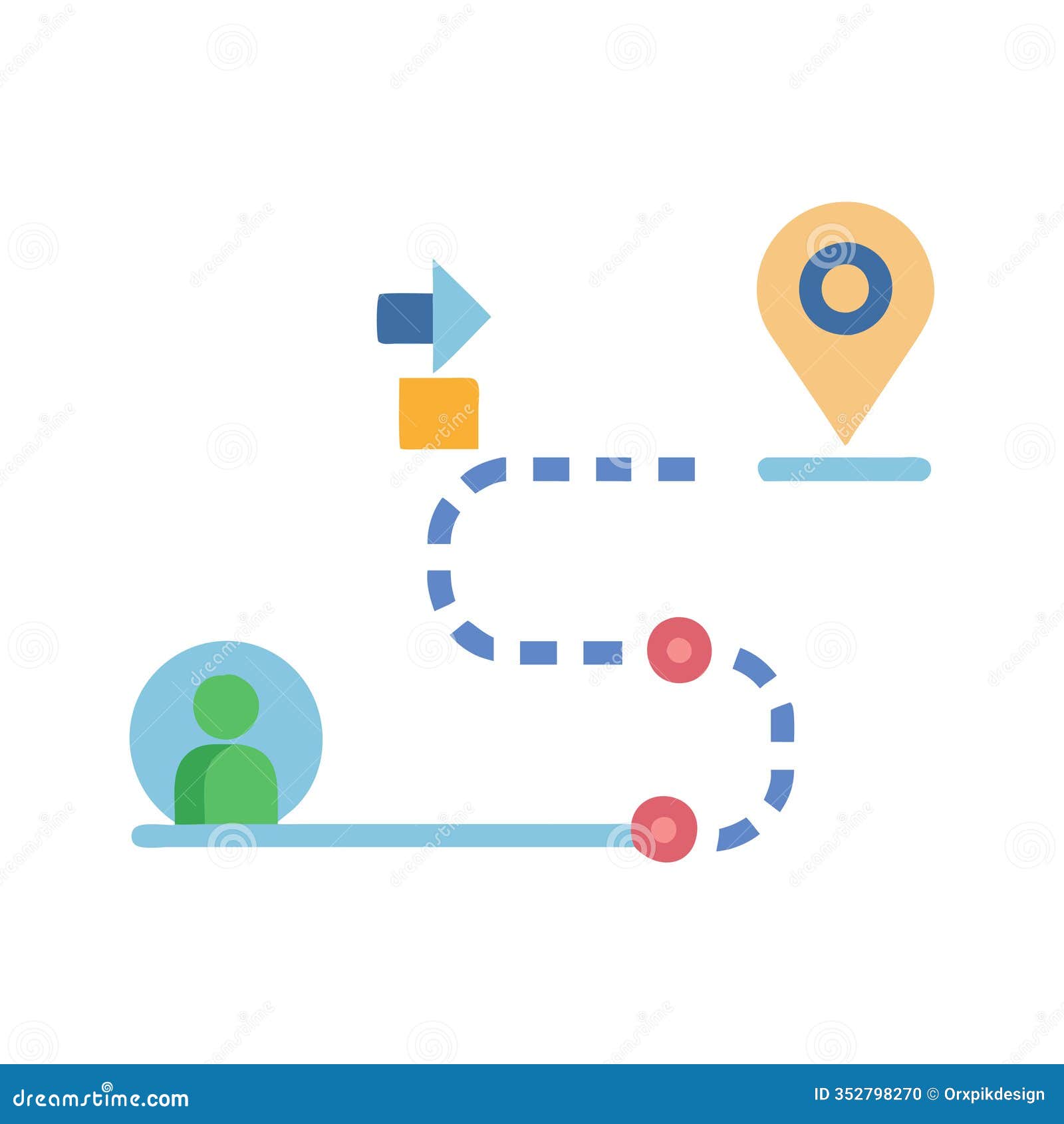 Customer Journey Map Icon stock vector. Illustration of management ...