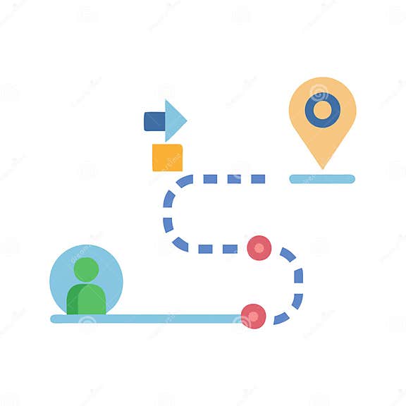 Customer Journey Map Icon stock vector. Illustration of management ...