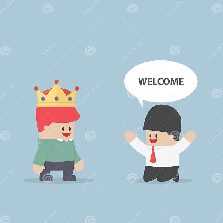 The customer is king stock vector. Illustration of guarantee - 55632961