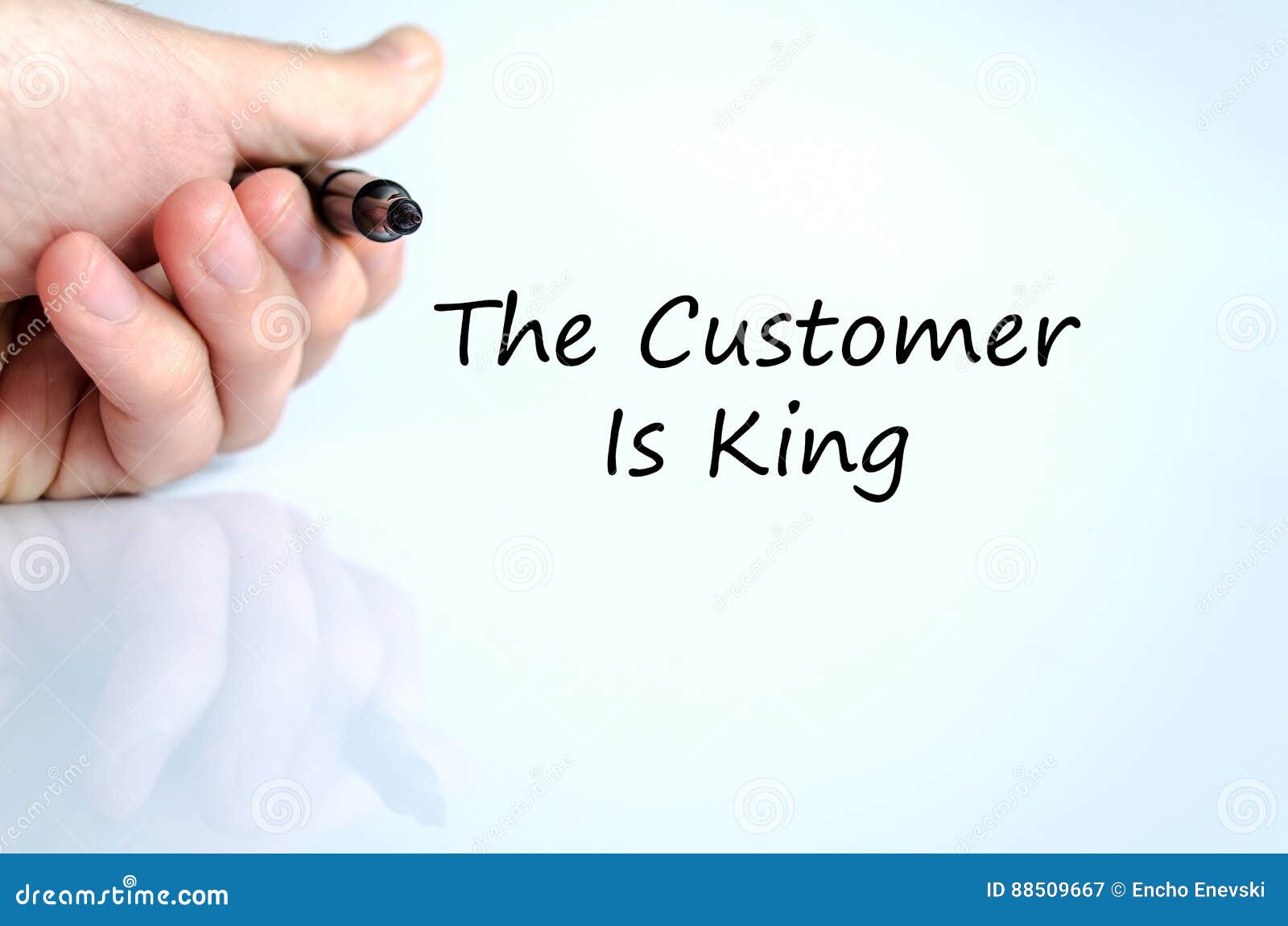 The Customer is King Text Concept Stock Image - Image of friendly ...