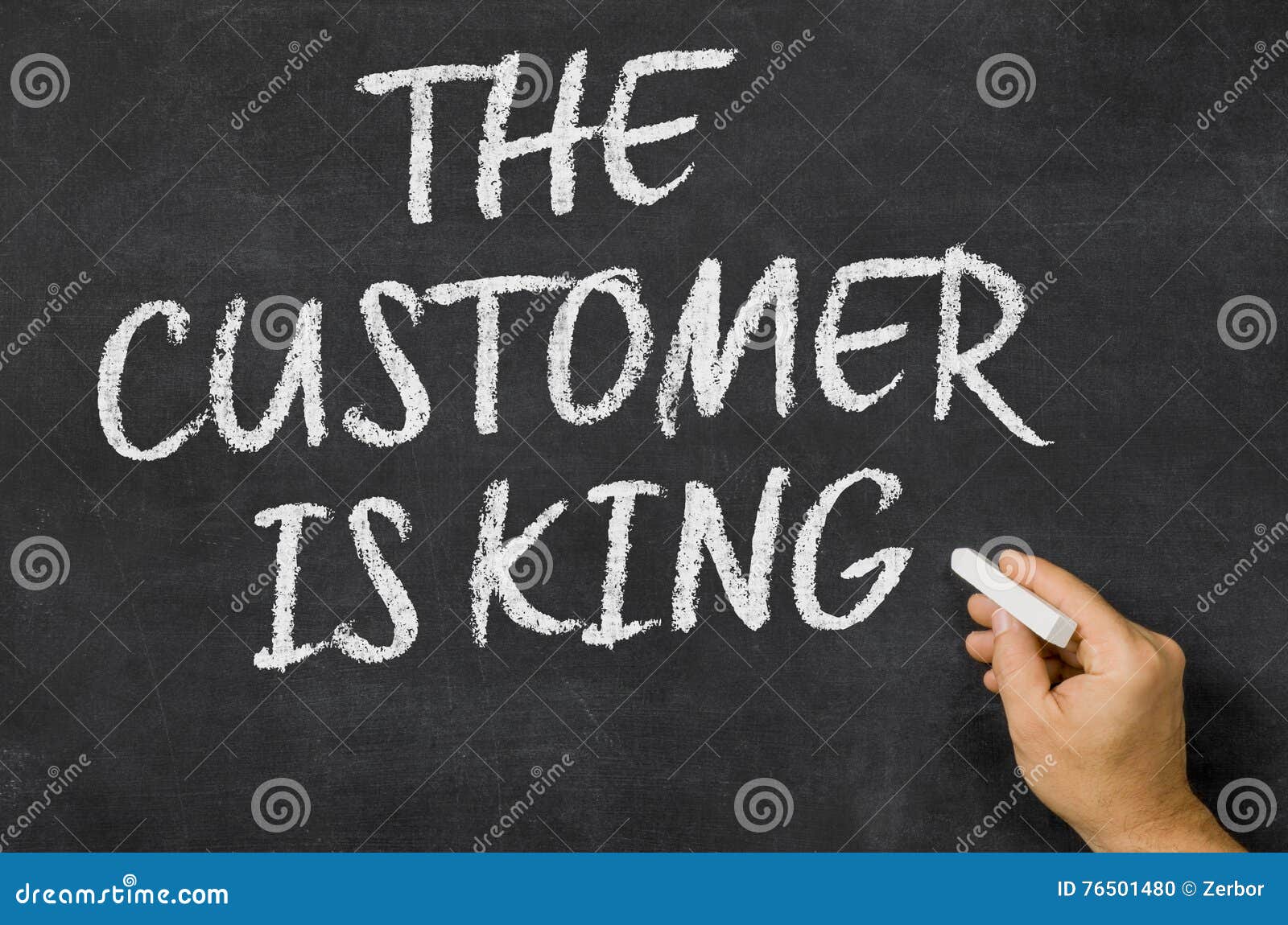 The customer is king stock photo. Image of blackboard - 76501480