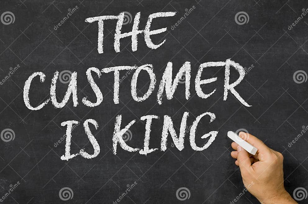 The customer is king stock photo. Image of blackboard - 76501480